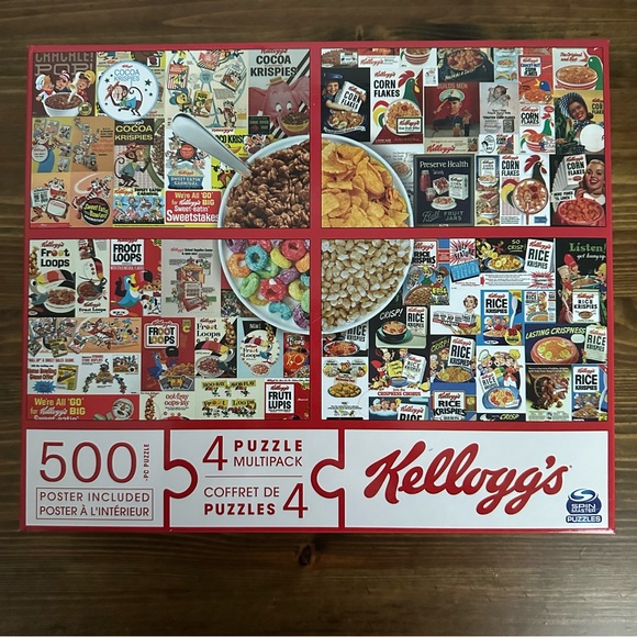 Kelloggs | Games | Kelloggs 4 Pack 50 Pieces Cereal Puzzles | Poshmark